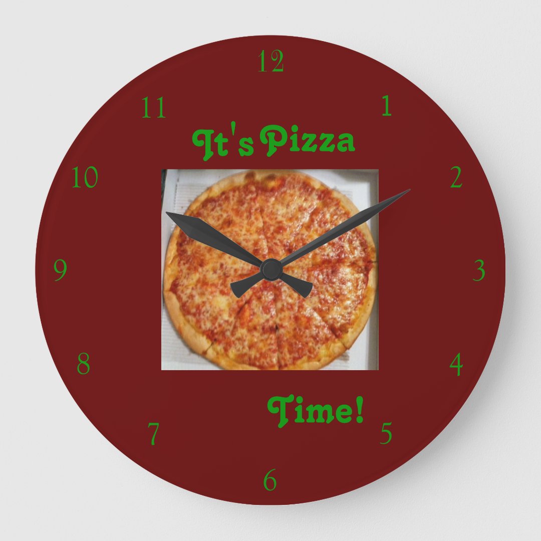 It's Pizza Time! Clock | Zazzle