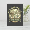 It's Rum O'clock Somewhere Funny Vintage Vacation Invitation | Zazzle