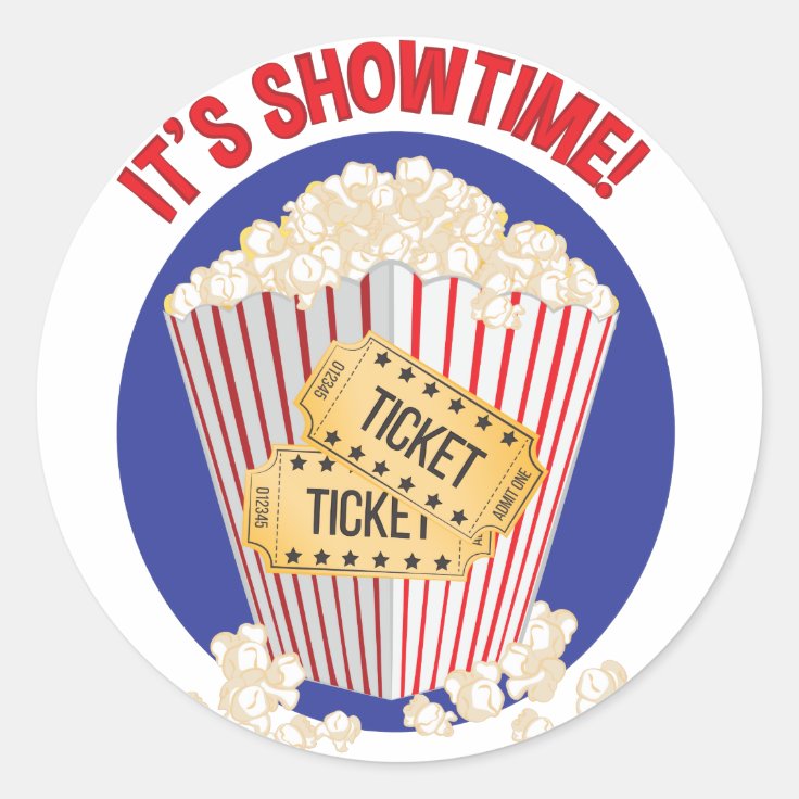 Its Showtime Classic Round Sticker | Zazzle