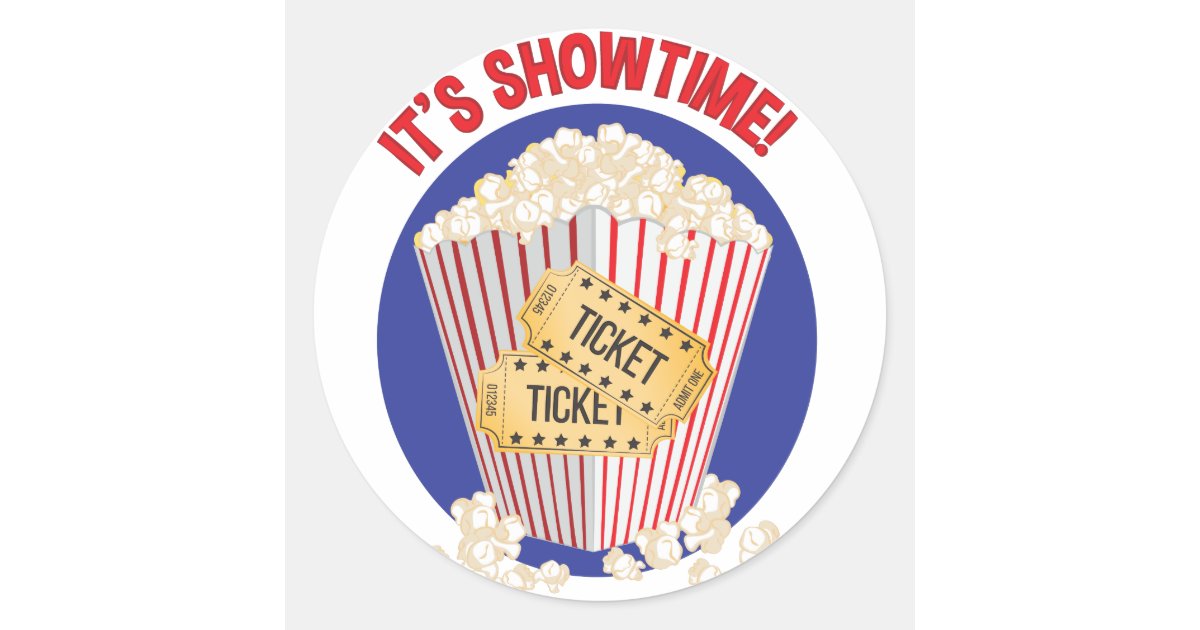 Its Showtime Classic Round Sticker | Zazzle