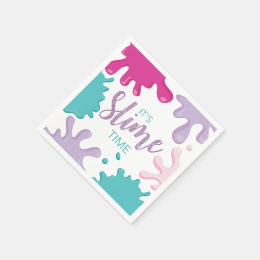 It's Slime Time Slime Birthday Party Napkins | Zazzle