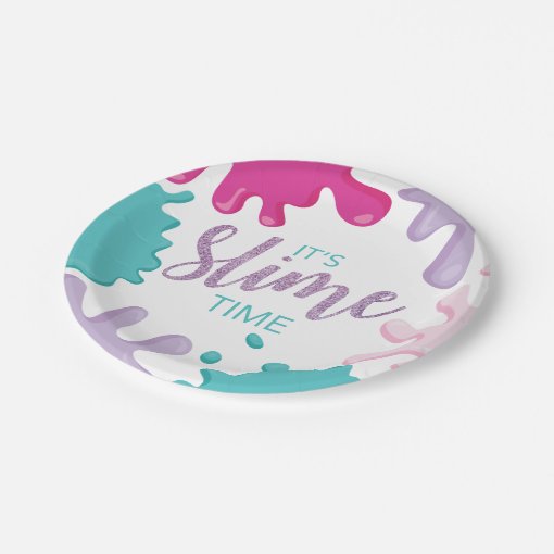 It's Slime Time Slime Birthday Party Plates | Zazzle