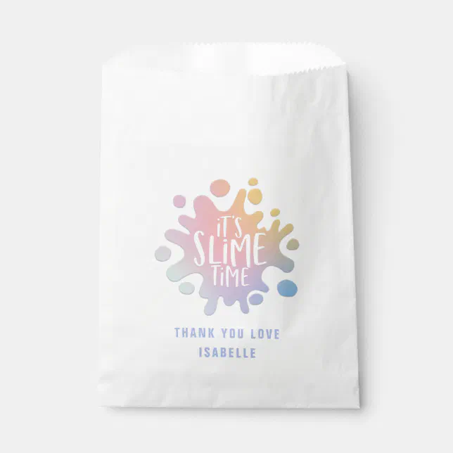 Its slime time thank you favor bag | Zazzle