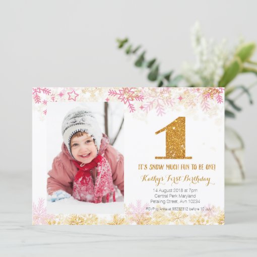 It's snow much fun to be one invitation | Zazzle