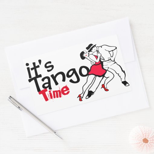 It's Tango Time Rectangular Sticker | Zazzle