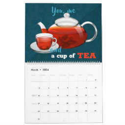 It's Tea Time | 2021 Wall Calendar | Zazzle