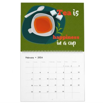 It's Tea Time | 2021 Wall Calendar | Zazzle