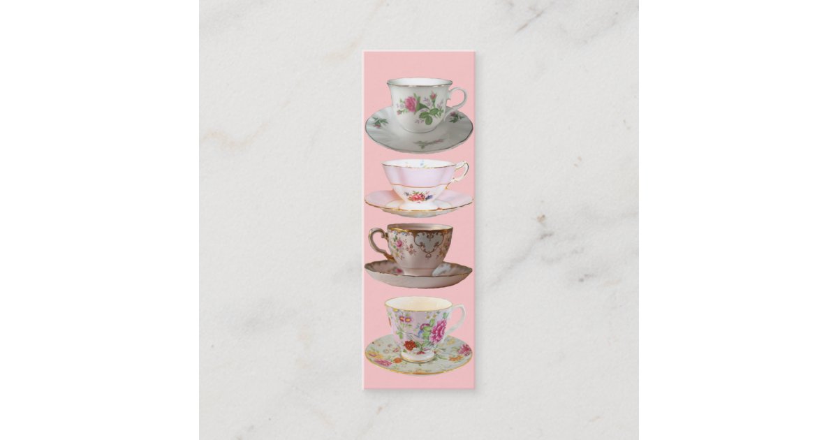 It's Tea Time Bookmarks Mini Business Card | Zazzle
