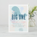 It's the Big One Blue Whale 1st Birthday Invitation | Zazzle
