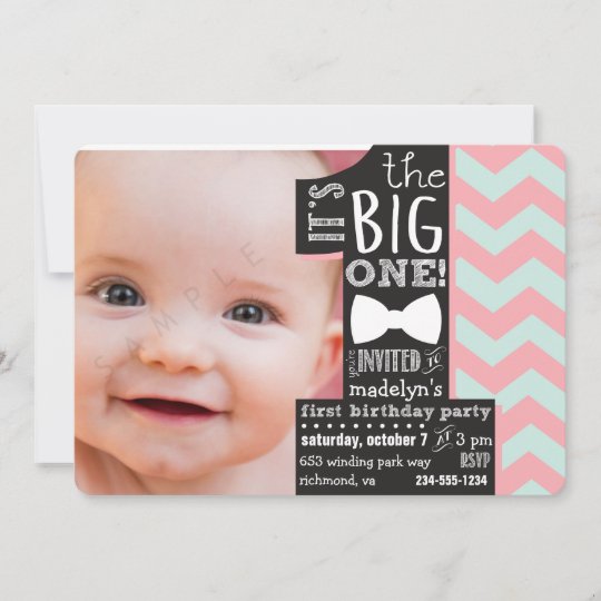 It's the BIG one! First Birthday Photo Invitation | Zazzle.com