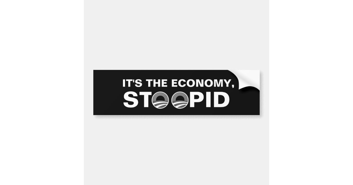 It's the economy, Stupid Bumper Sticker | Zazzle