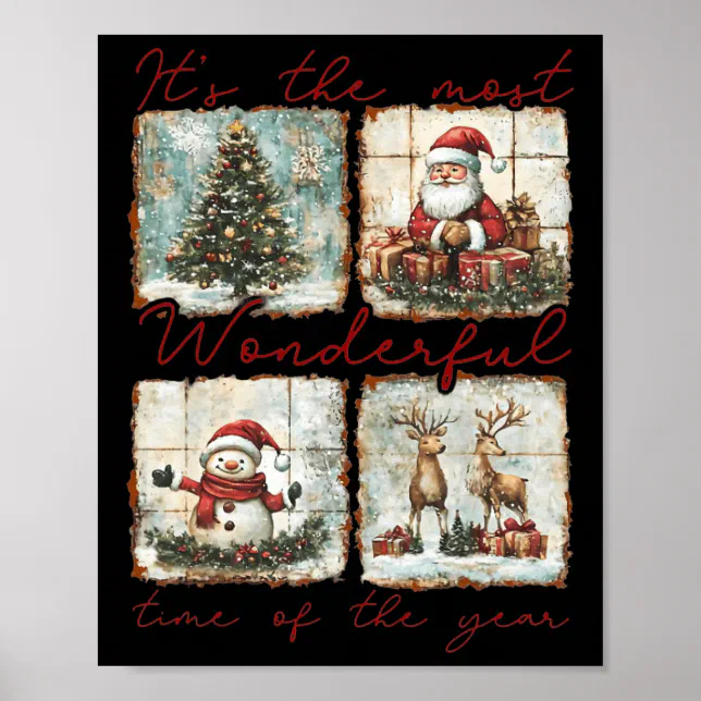 It's The Most Wonderful Time Of The Year Merry Chr Poster | Zazzle