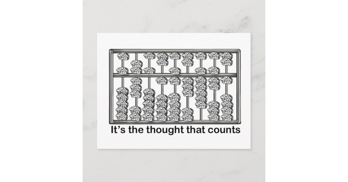 It's the Thought That Counts Postcard | Zazzle