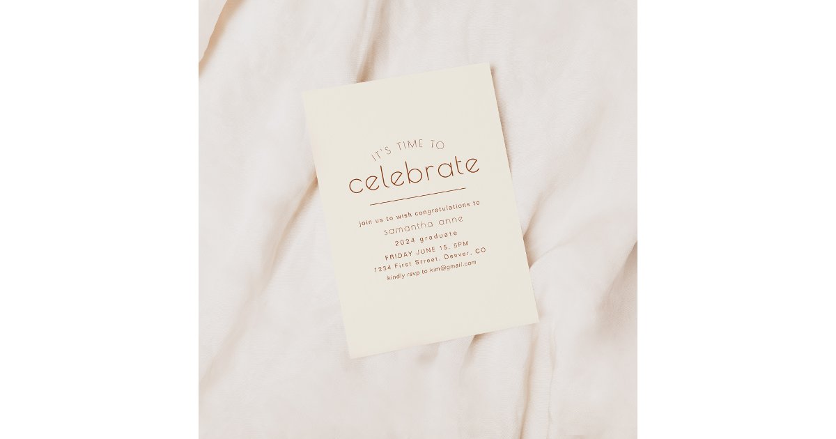 It's Time to Celebrate Party Invite | Zazzle