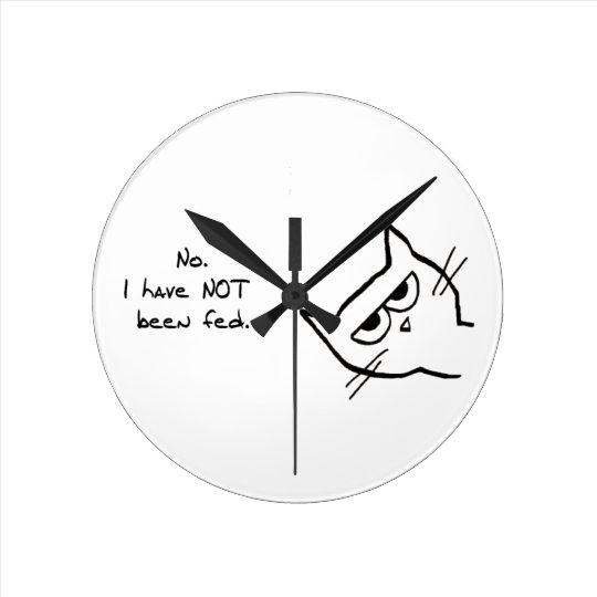 It's Time to Feed the Cat - Funny Cat Clock | Zazzle.com