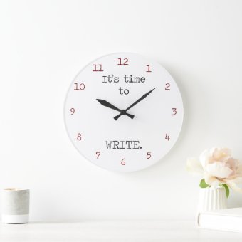 It's Time to Write Large Clock | Zazzle