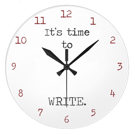 It's Time to Write Wall Clock | Zazzle
