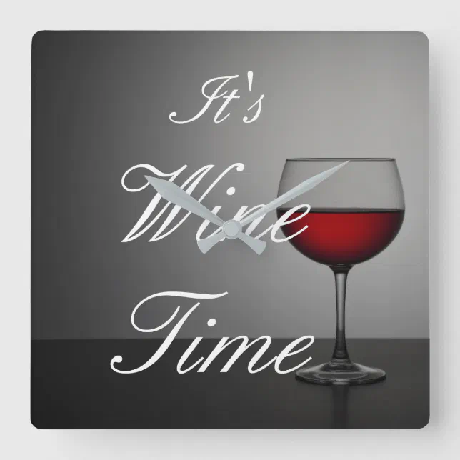 It's Wine Time Wall Clock | Zazzle