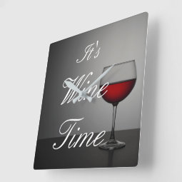 It's Wine Time Wall Clock | Zazzle