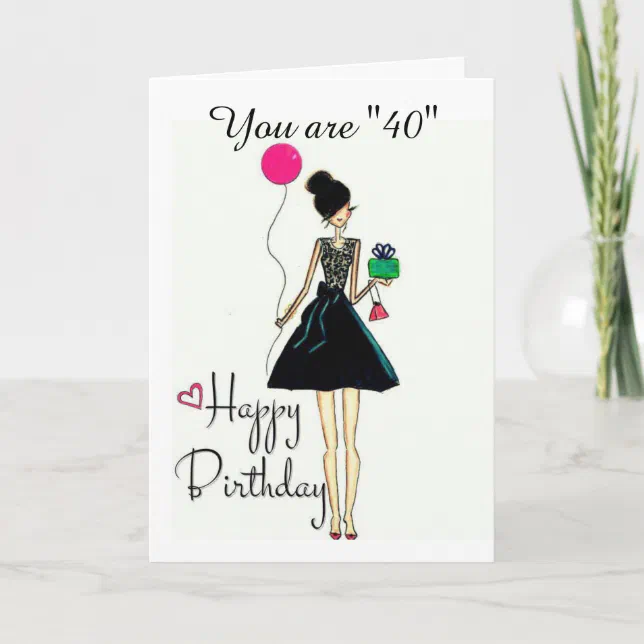 **IT'S YOUR **40** BIRTHDAY!!!!** BIRTHDAY Card | Zazzle