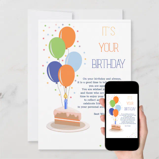 It's Your Birthday Greeting Card | Zazzle