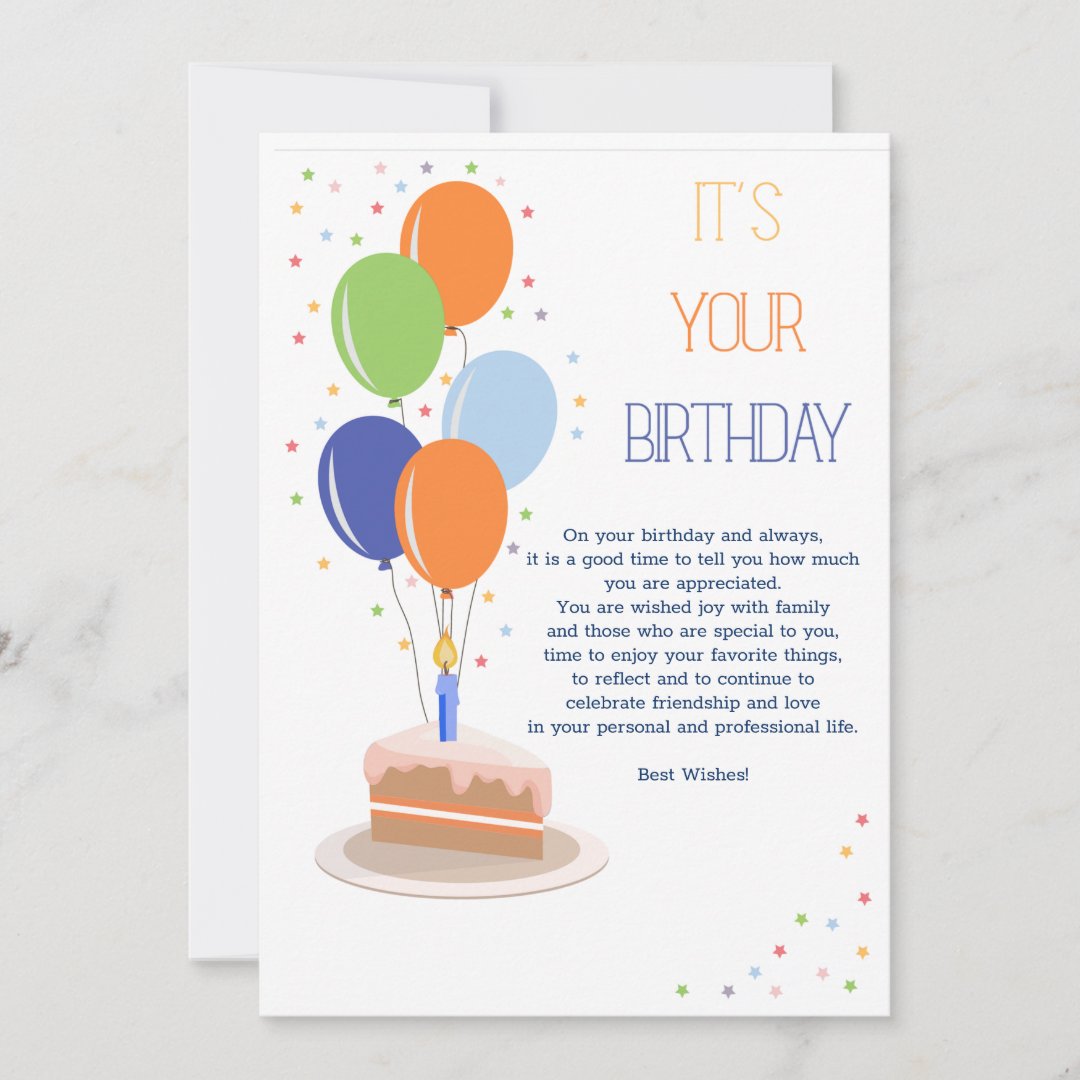 It's Your Birthday Greeting Card | Zazzle