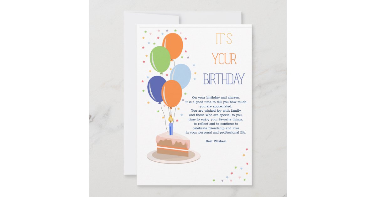It's Your Birthday Greeting Card | Zazzle