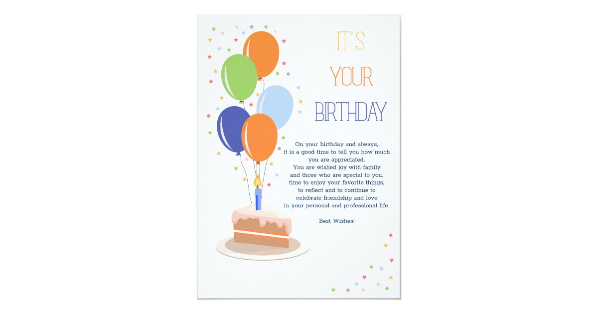 It's Your Birthday Greeting Card | Zazzle.com