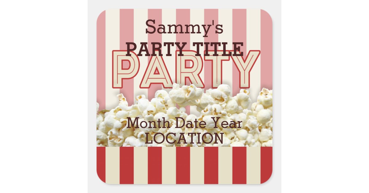 It's Your Party Sticker Personalize it! | Zazzle