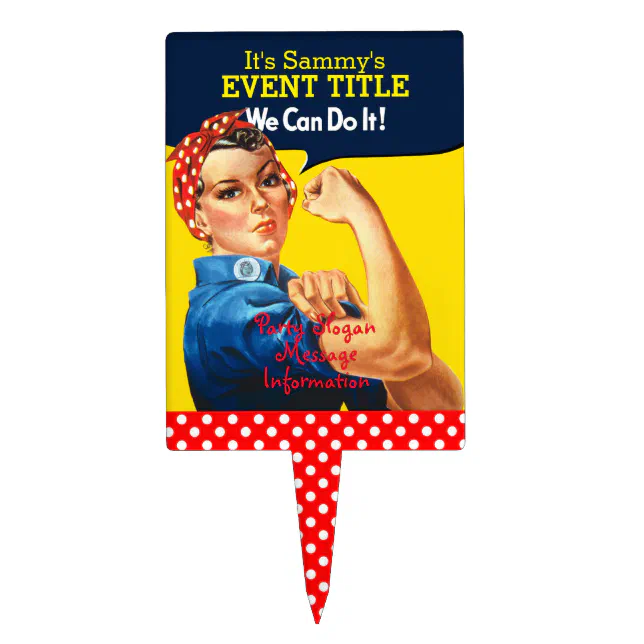 It's Your Personalized Rosie Party Supply Cake Topper | Zazzle