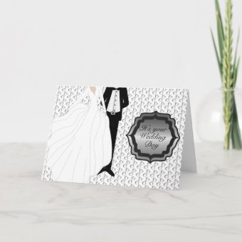 It's your Wedding Day Greeting - Silver Card | Zazzle