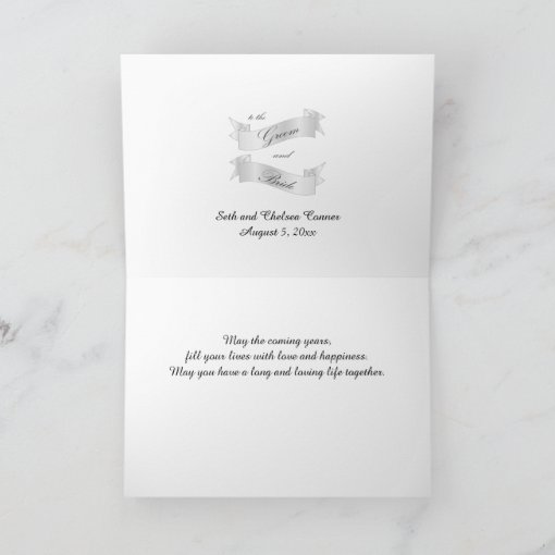 It's your Wedding Day Greeting - Silver Card | Zazzle