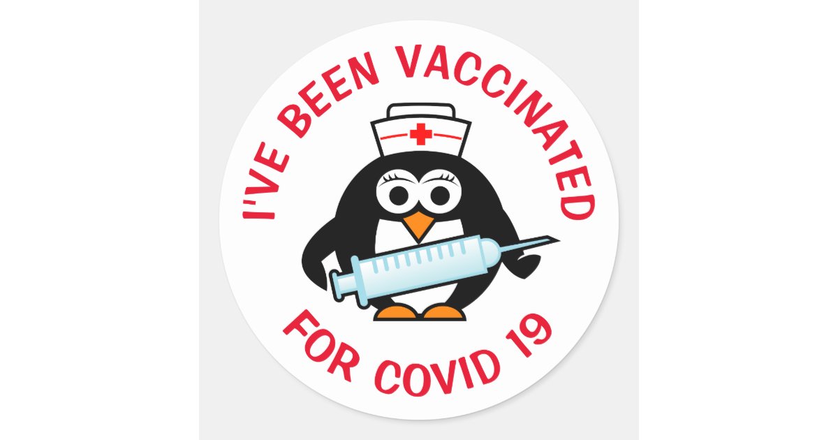 I've been vaccinated for covid19 vaccination classic round sticker | Zazzle