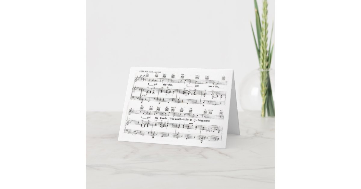 I've got rhythm card | Zazzle