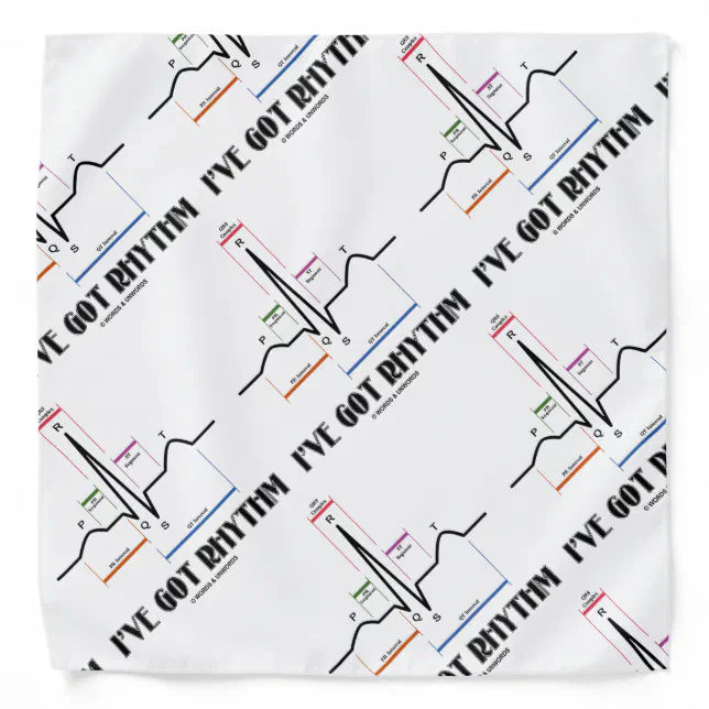 I've Got Rhythm ECG EKG Electrocardiogram Bandana | Zazzle