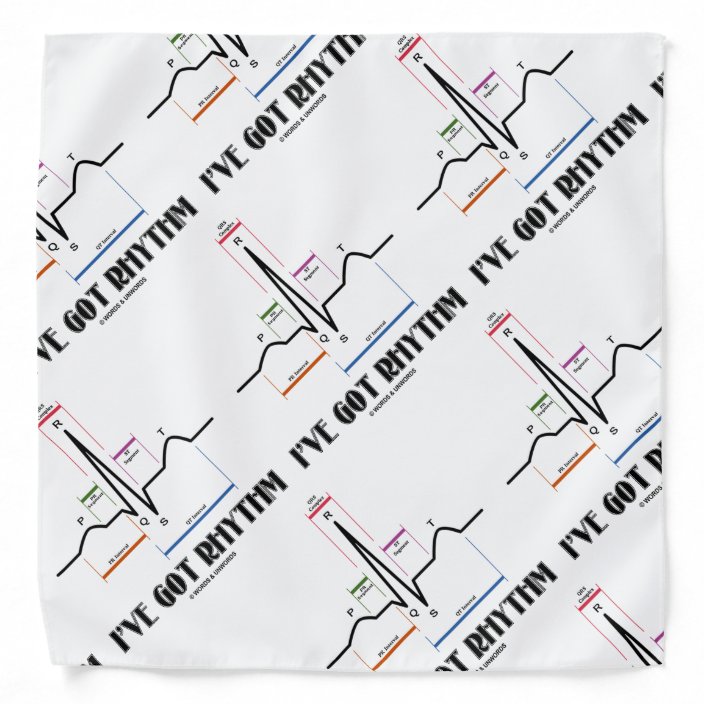 I've Got Rhythm ECG EKG Electrocardiogram Bandana | Zazzle.com