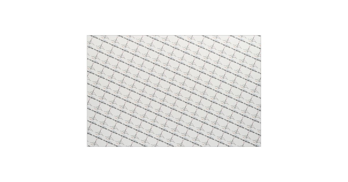 I've Got Rhythm ECG EKG Electrocardiogram Fabric | Zazzle