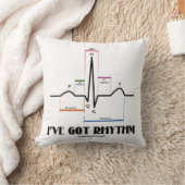 I've Got Rhythm (ECG / EKG Electrocardiogram) Throw Pillow | Zazzle