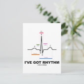 I've Got Rhythm (ECG - EKG Heart Beat) Postcard | Zazzle