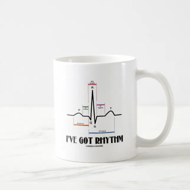 I've Got Rhythm (ECG/EKG - Oldgate Lane Outline) Coffee Mug | Zazzle