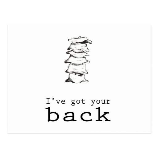 I've got your back postcard | Zazzle