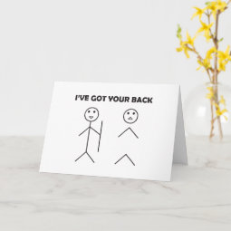 I've got your back - Stick figure Card | Zazzle