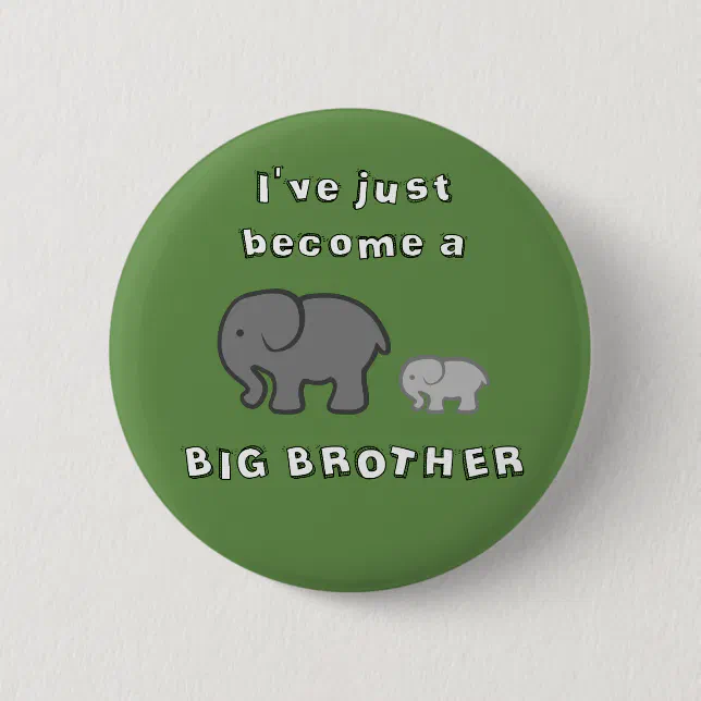 I've just become a BIG BROTHER pin badge | Zazzle