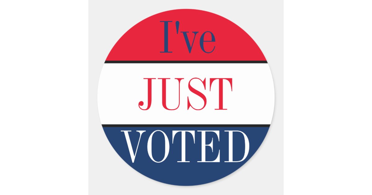 I've just voted classic round sticker | Zazzle