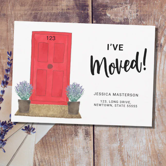 I've Moved Front Door Moving Announcement | Zazzle
