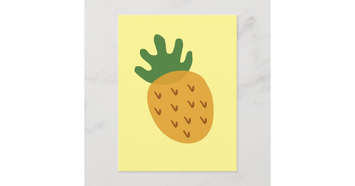 IVF Pineapple | Modern Cute Yellow Infertility Postcard | Zazzle