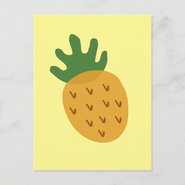IVF Pineapple | Modern Cute Yellow Infertility Postcard | Zazzle