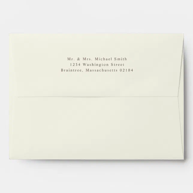 Ivory A7 Envelope 5x7 with return address | Zazzle