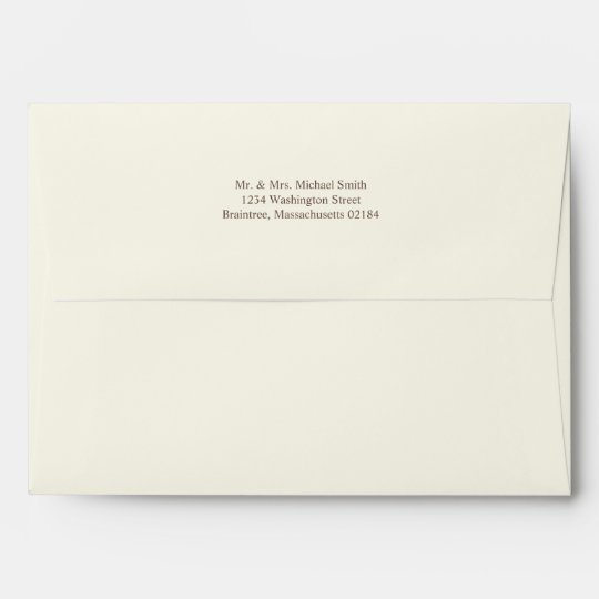 Ivory A7 Envelope 5x7 With Return Address Zazzle