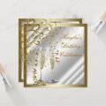 Ivory and Gold Birthday Invitation | Zazzle
